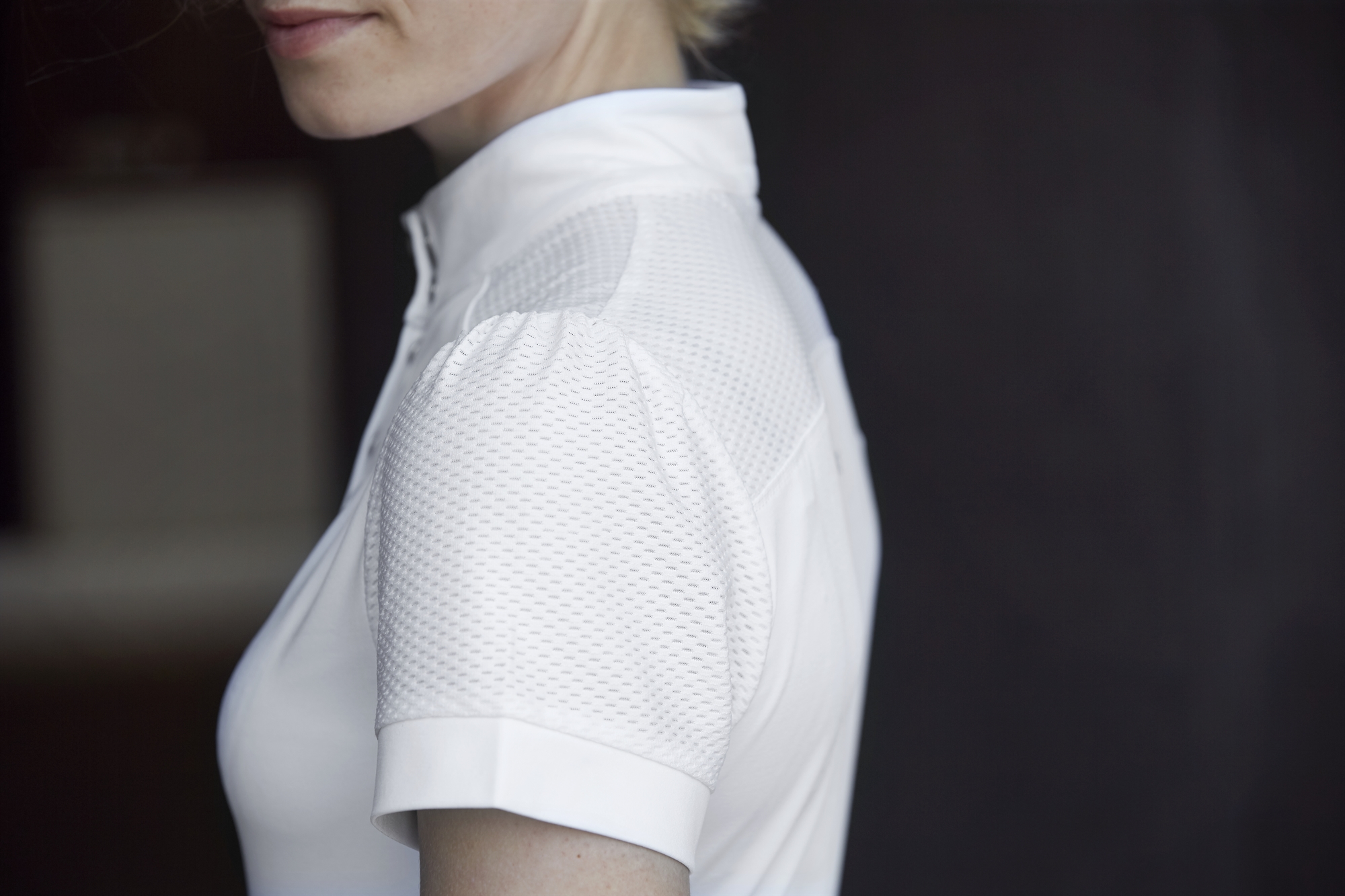 Børne Stævnebluse - Equipage Hazel Kids Showshirt - Hvid